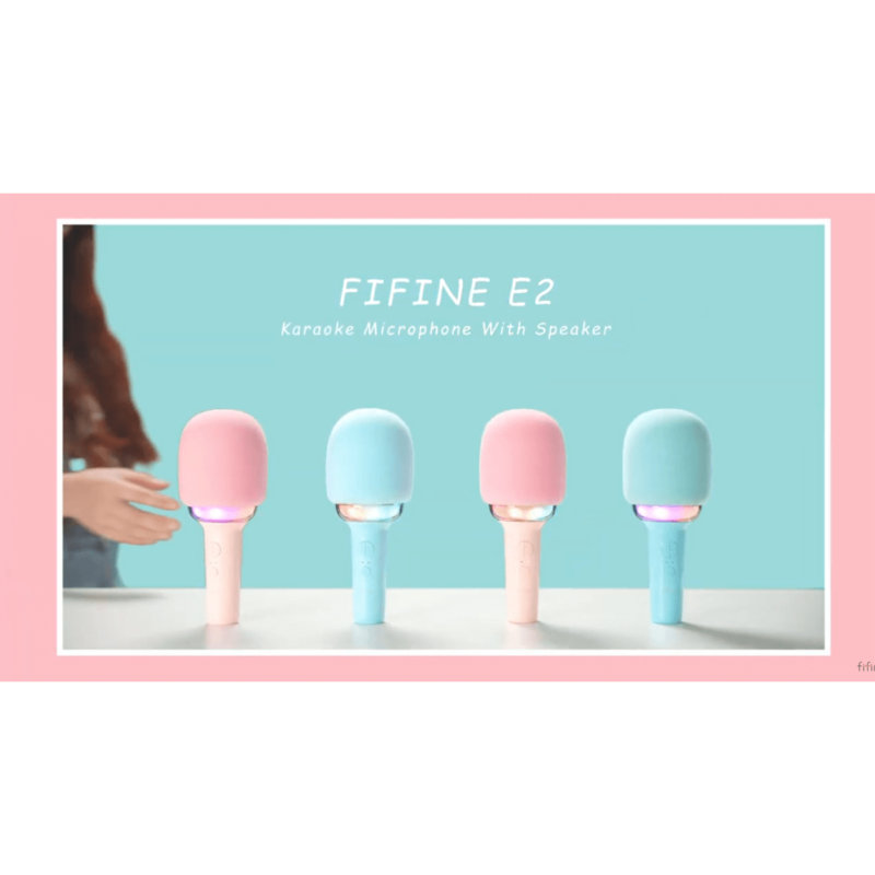 ไมค์คาราโอเกะไร้สาย E2 KARAOKE MICROPHONE (BLUE) - Advanced Photo ...